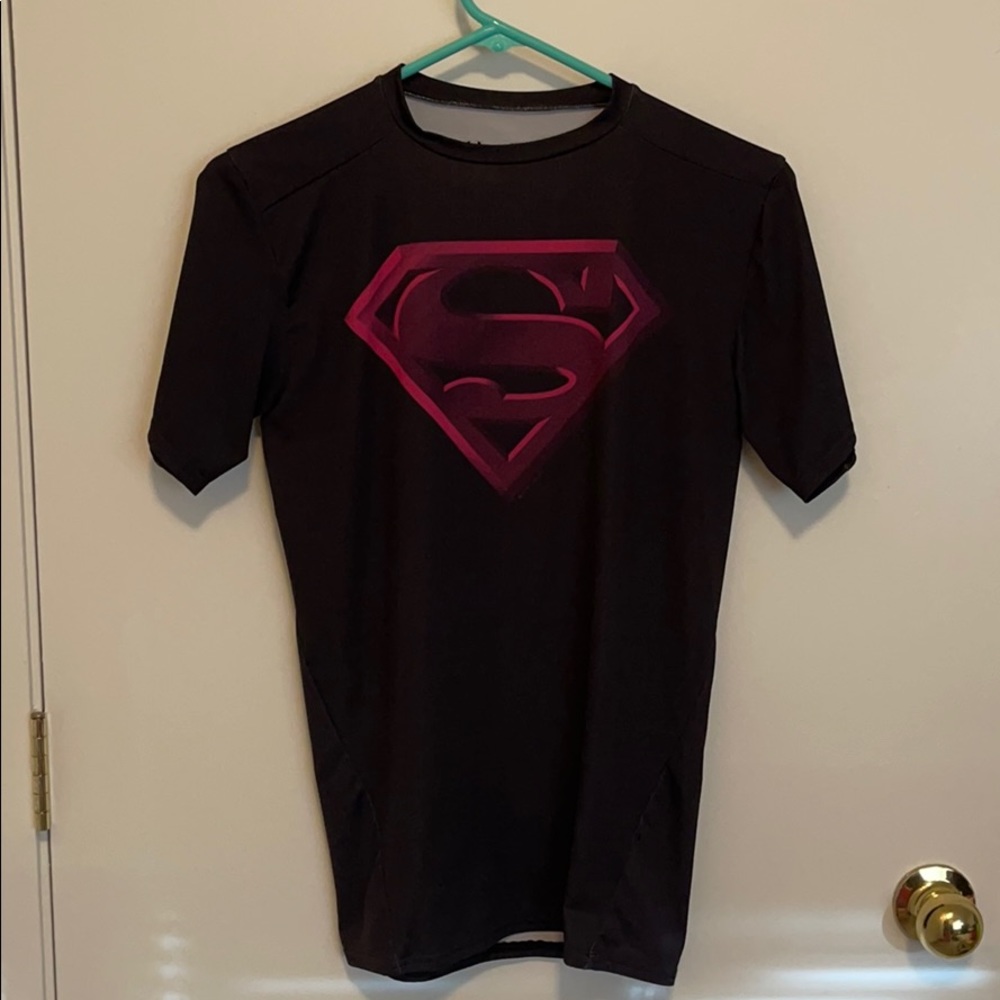 Under Armour Compression Superman Logo Gym Tee - Gem